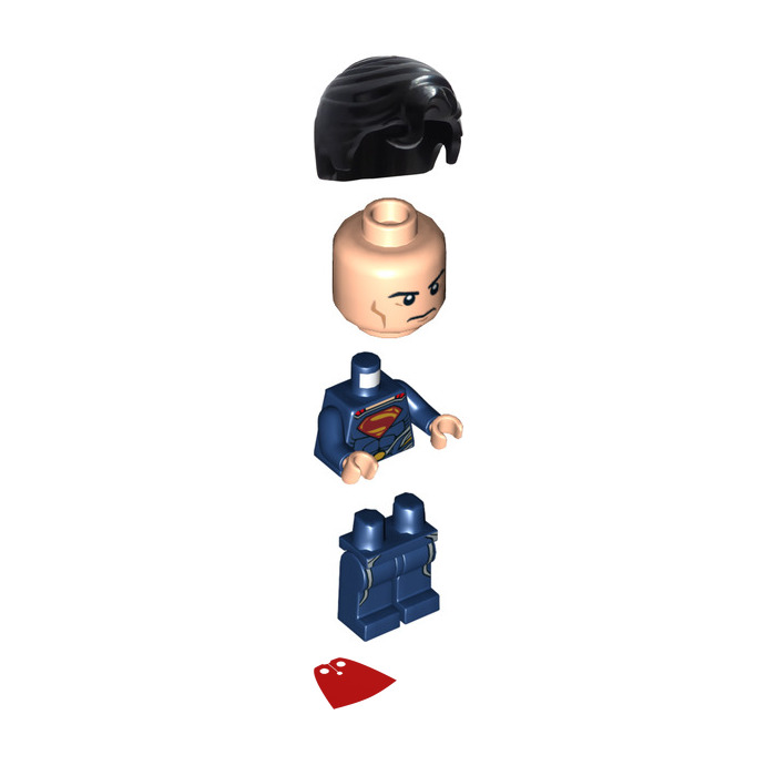 LEGO Superman with Dark Blue Suit and Forehead Curl Minifigure | Brick Owl