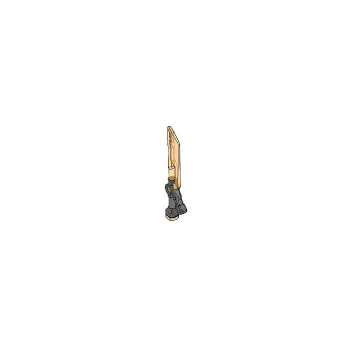 LEGO Sword with Holes in Blade with Pearl Dark Gray Triangular Hilt ...