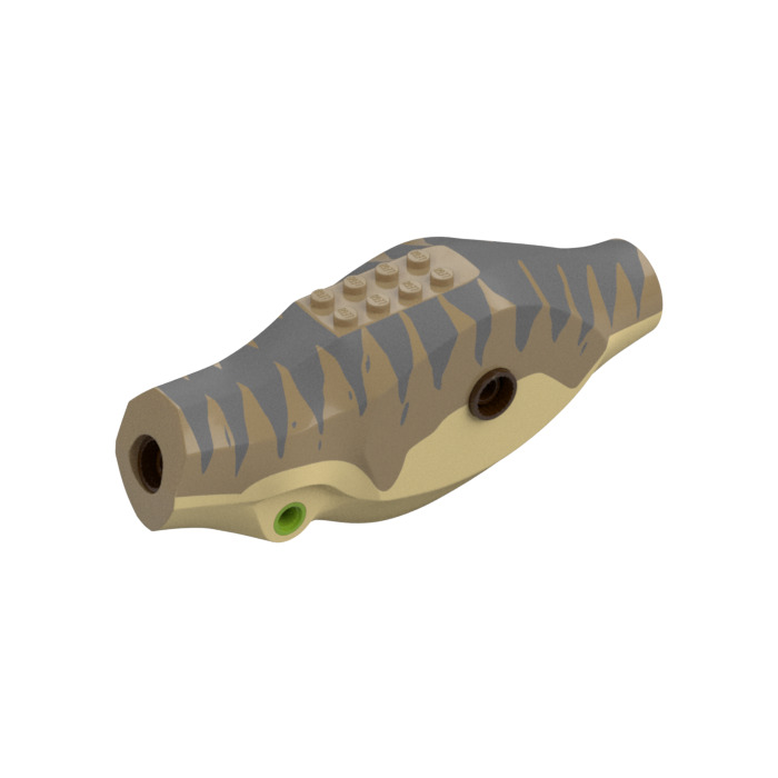 LEGO T-Rex Body with Dark Tan Top with Gray Stripes (98160 / 114030 ...
