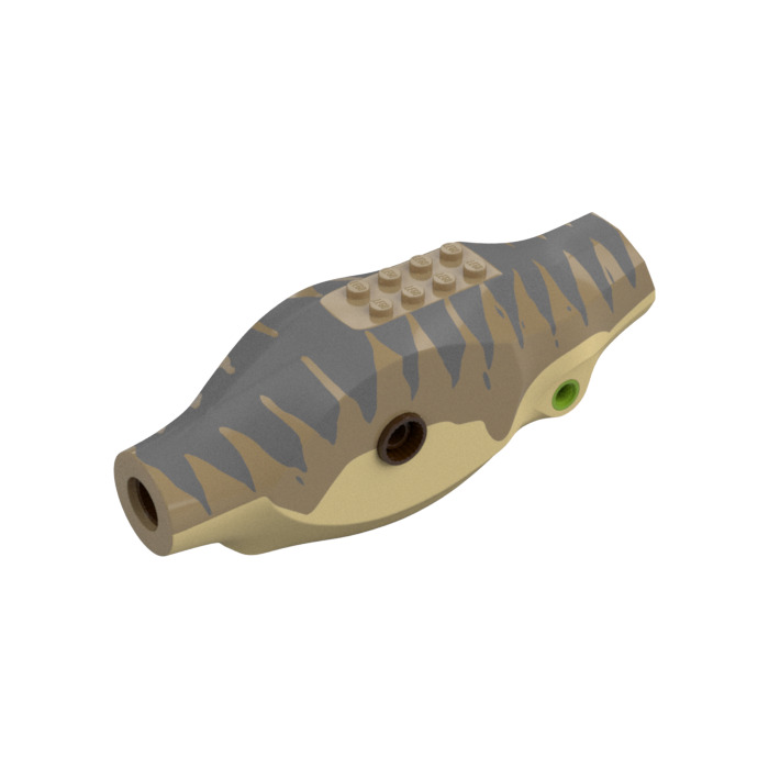 LEGO T-Rex Body with Dark Tan Top with Gray Stripes (98160 / 114030 ...