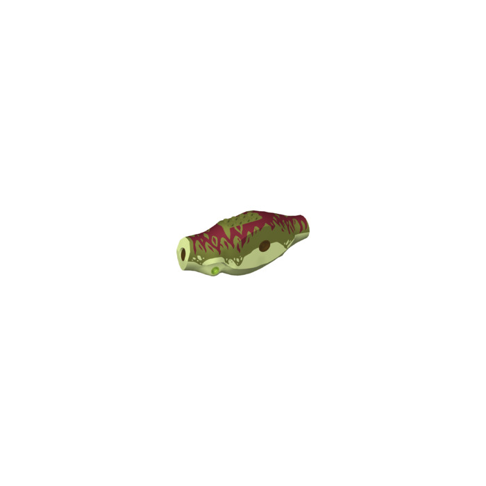 LEGO T-Rex Body with Olive Green Top with Dark Red Stripes (78362 / ...