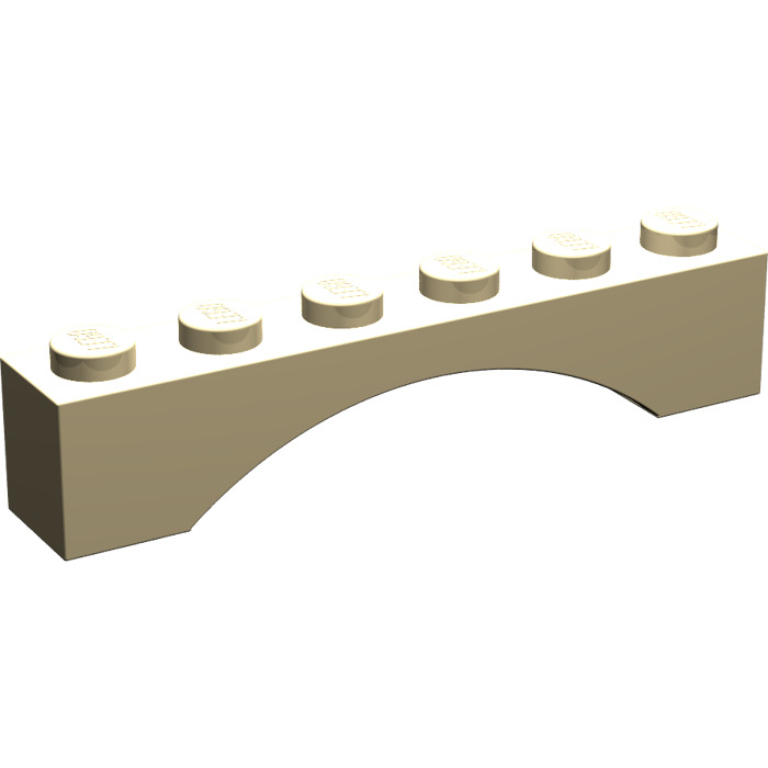 LEGO Tan Arch 1 x 6 Continuous Bow (3455) | Brick Owl - LEGO Marketplace