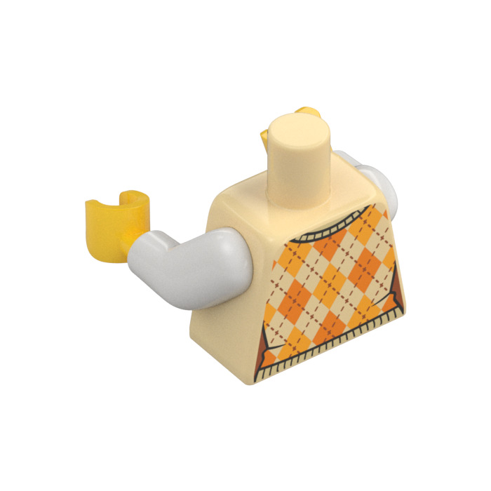 LEGO Tan Argyle Sweater Vest Torso with White Arms (3814 / 76382 ...