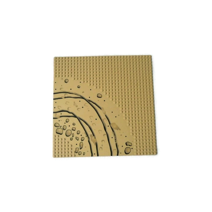 LEGO Tan Baseplate 32 x 32 with Curved Road with Rocks | Brick Owl ...