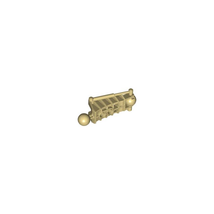 LEGO Tan Bionicle Toa Metru Leg Section with Ball Joints and Pin Holes ...