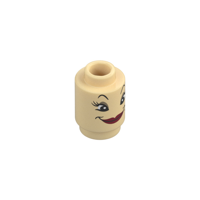LEGO Brick 1 x 1 Round with Babette Face with Dark Red Lips with Open ...