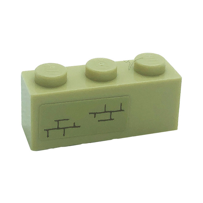 LEGO Tan Brick 1 x 3 with Bricks Sticker (3622) | Brick Owl - LEGO ...