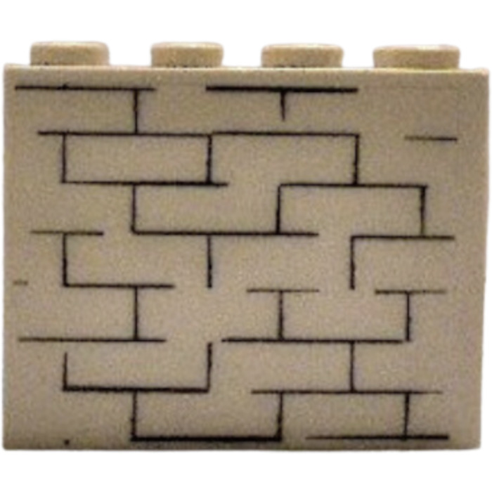 LEGO Tan Brick 2 x 4 x 3 with Bricks Sticker (30144) | Brick Owl - LEGO ...