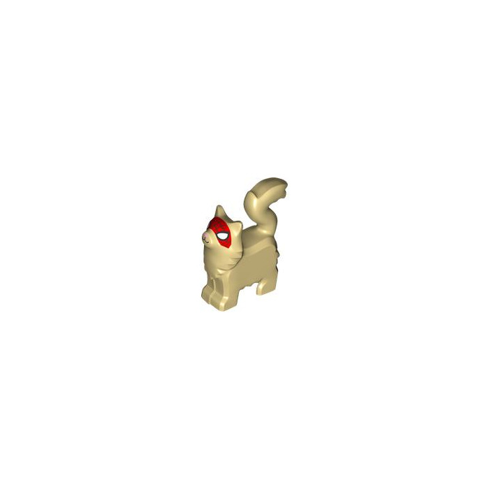 LEGO Tan Cat with Furry Chest and Spider-Man Mask | Brick Owl