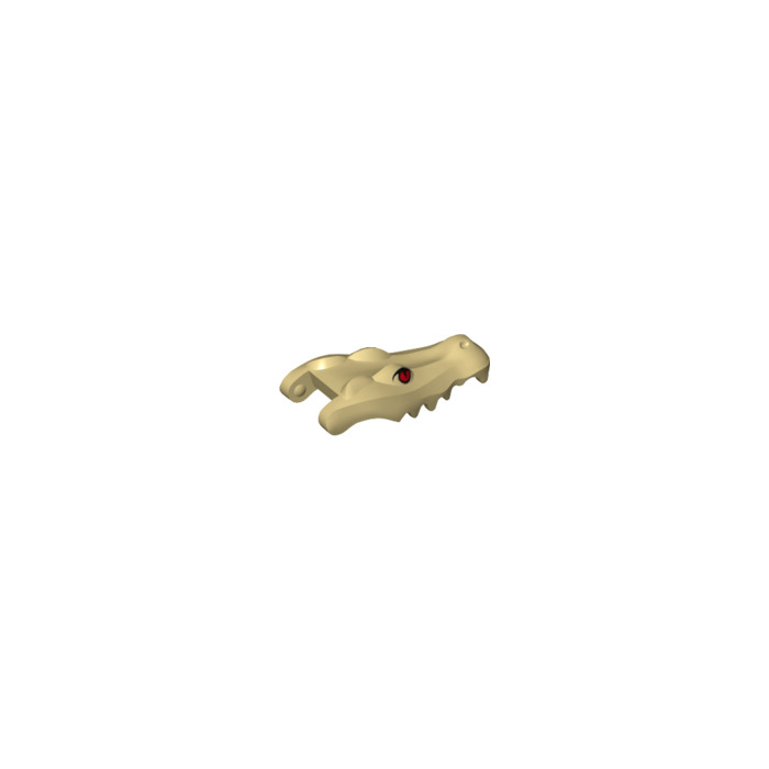 LEGO Tan Crocodile Head Upper Jaw with Red Eyes (18905 / 61571) | Brick ...