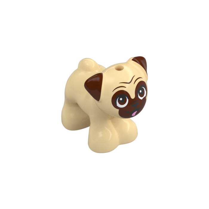 LEGO Perro - Pug con Marrón Cara Looking Arriba y Tongue Out (24111 / ...