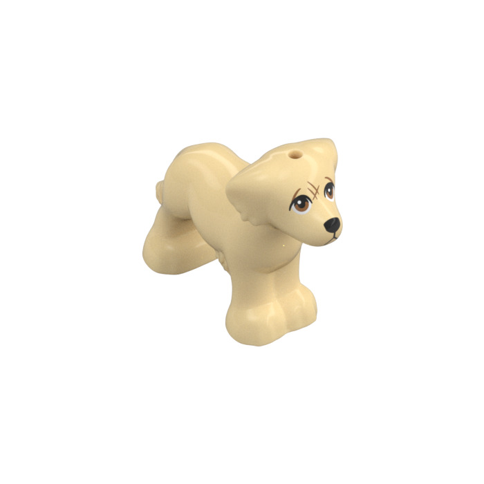 LEGO Dog with Shaggy Fur with Medium Dark Flesh Eyes and Scratches ...