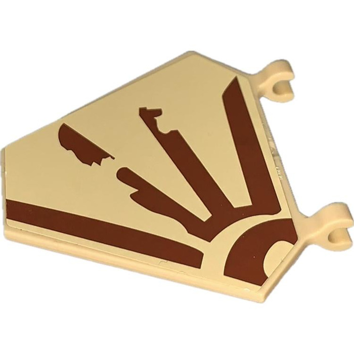 LEGO Tan Flag 5 x 6 Hexagonal with reddish brown Wookiee Gunship ...