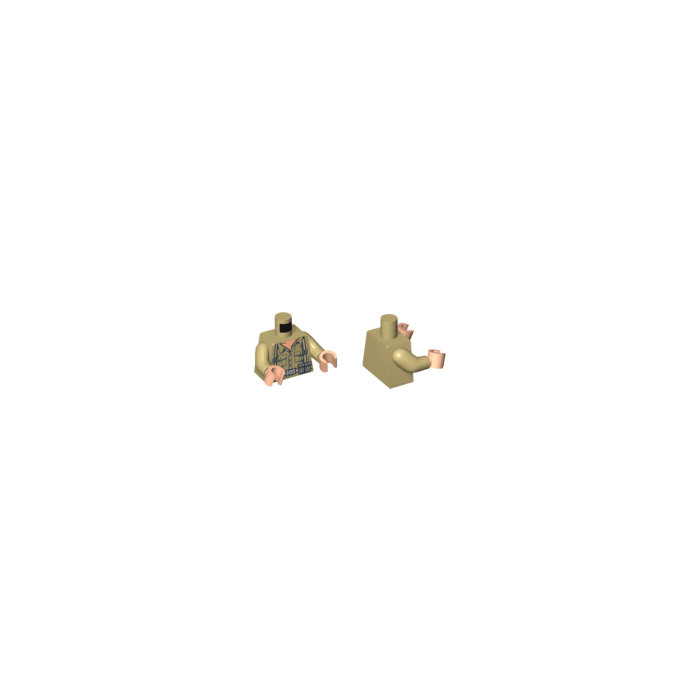 LEGO Tan German Soldier Torso with Desert Fatigues (3814 / 76382 ...