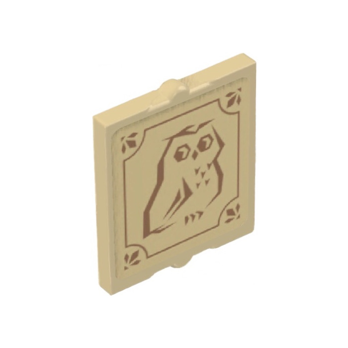 LEGO Glass for Window 1 x 2 x 2 with Owl Carving Sticker (7179) | Brick ...