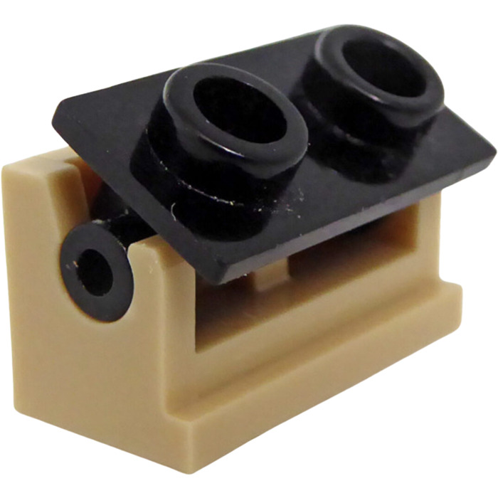 LEGO Tan Hinge Brick 1 x 2 with Black Top Plate | Brick Owl - LEGO ...