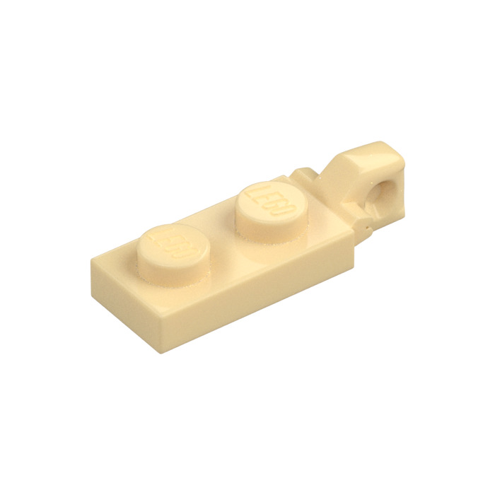 LEGO Tan Hinge Plate 1 x 2 with Single Finger on End Vertical with ...