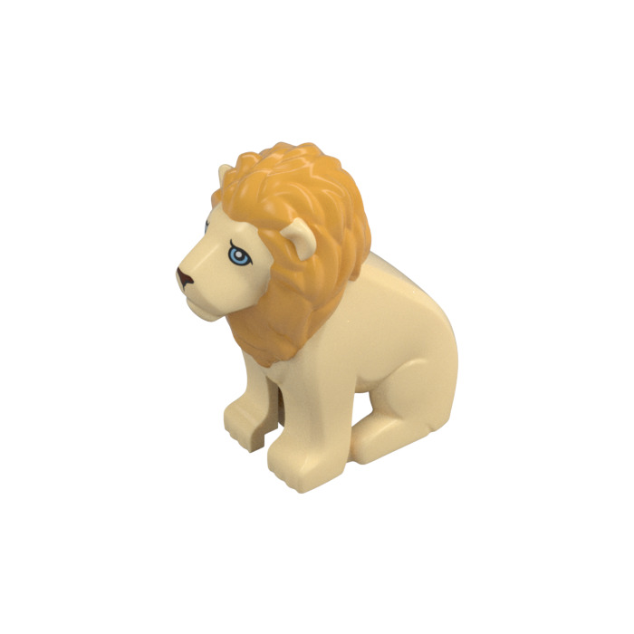 LEGO Lion (Sitting) with Ochre Yellow Mane | Brick Owl - LEGO Marketplace