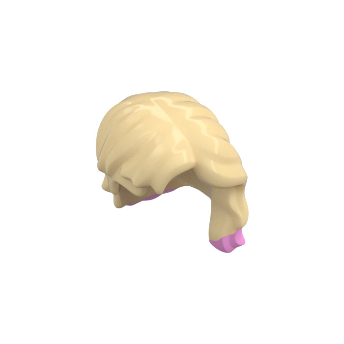 LEGO Mid-Length Hair with Part over Left Shoulder with Bright Pink Tips ...
