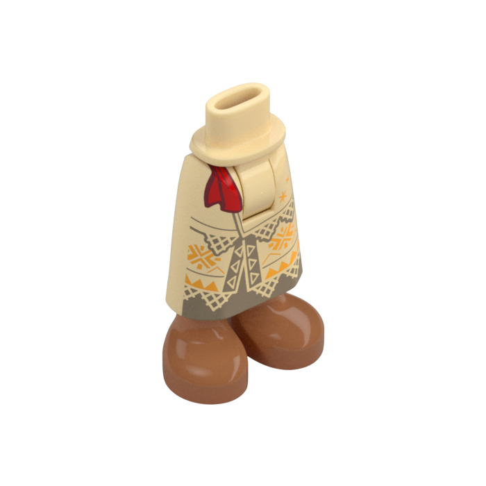 LEGO Minidoll Hip with Long Skirt with Red Ribbon | Brick Owl - LEGO ...