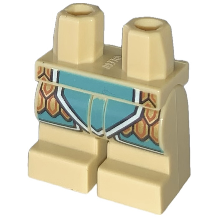 LEGO Minifigure Medium Legs with Turquoise and gold robes (37364 / ...
