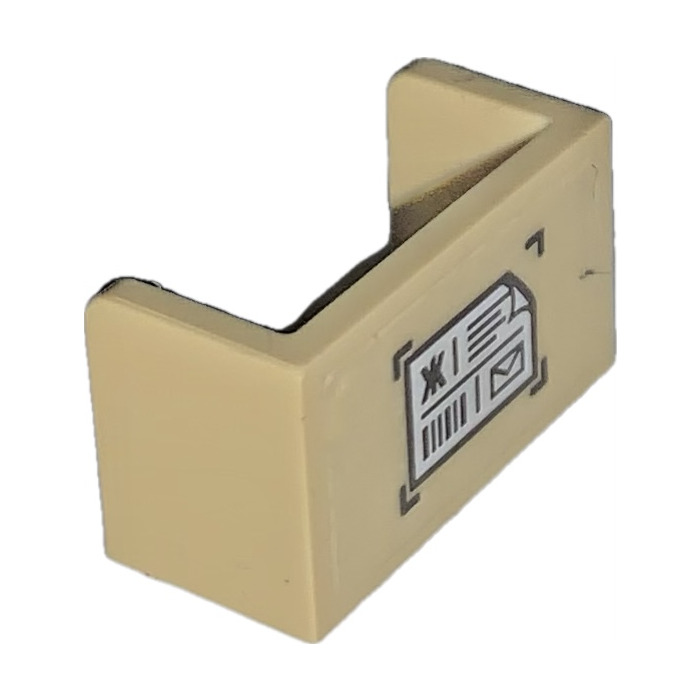 LEGO Panel 1 x 2 x 1 with Closed Corners with Shipping Label Sticker ...