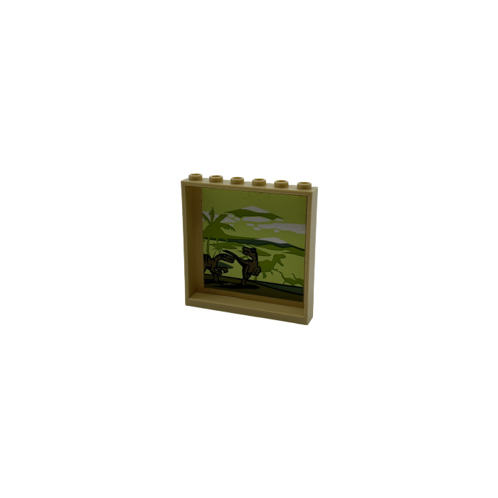 LEGO Panel 1 x 6 x 5 with Dinosaurs and Palm Trees Sticker (59349 ...