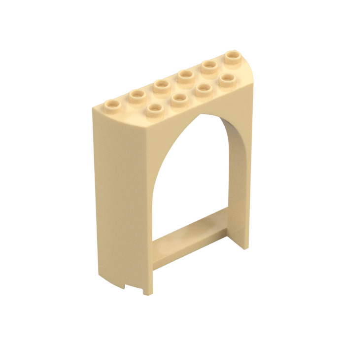 LEGO Tan Panel 2 x 6 x 6.5 with Arch (35565) | Brick Owl