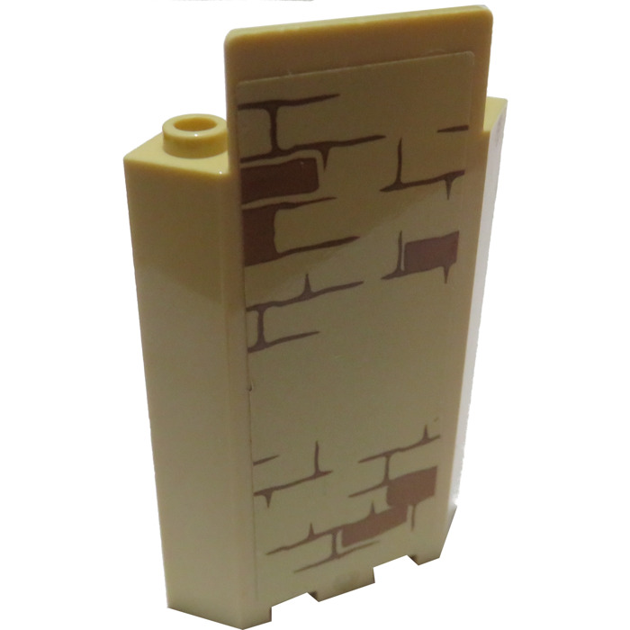 LEGO Tan Panel 3 x 3 x 6 Corner Wall with Portrait of Puppet Player ...