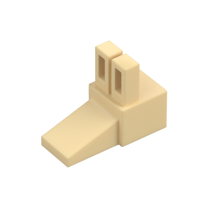 LEGO Tan Pixelated Minecraft Rabbit Head with White Auricles and ...