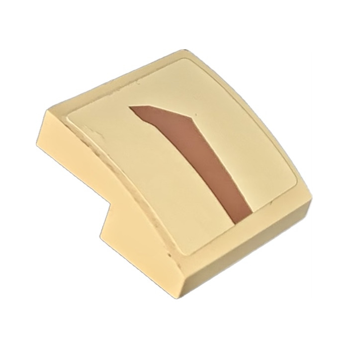 LEGO Tan Slope 2 x 2 Curved with Wookiee Gunship type 1 pattern (left ...