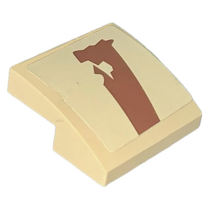 LEGO Tan Slope 2 x 2 Curved with Wookiee Gunship type 2 pattern (right ...