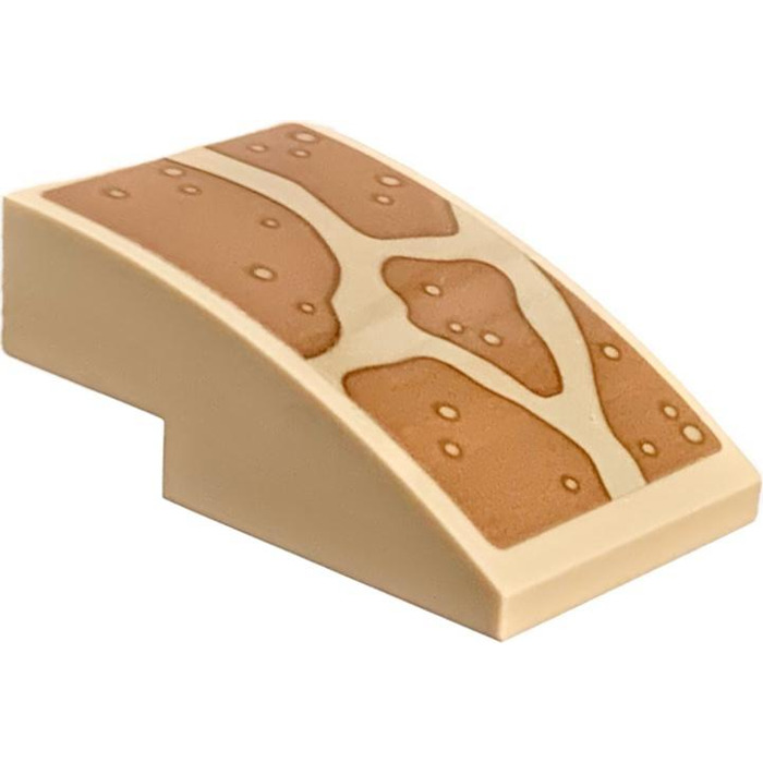LEGO Tan Slope 2 x 3 Curved with Wall Pattern Sticker (24309) | Brick ...