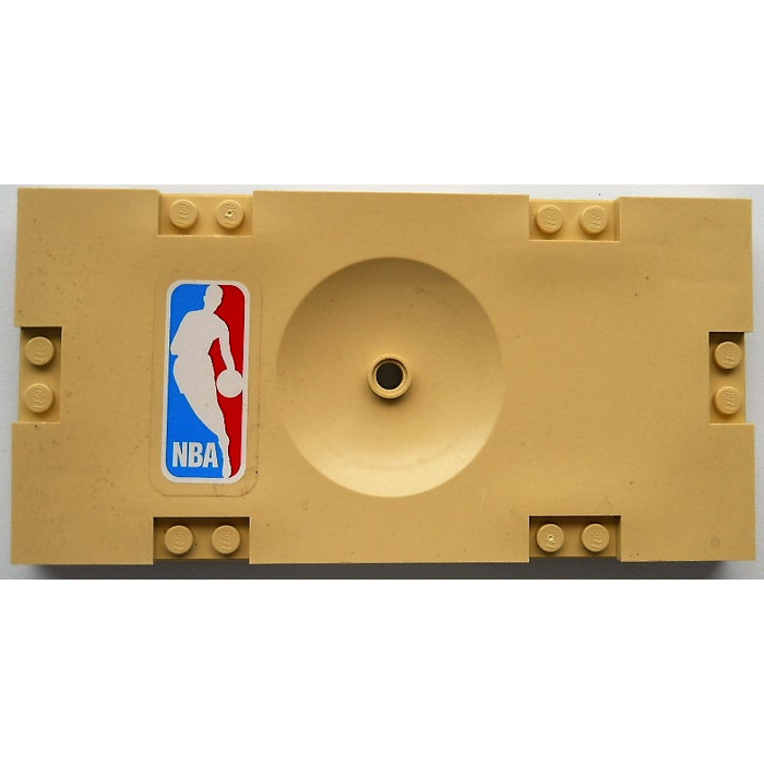 LEGO Tan Sports Field Section 8 x 16 with NBA Logo Sticker (30489 ...