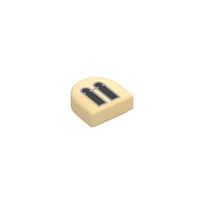 LEGO Tile 1 x 1 Half Oval with Castle Windows (24246 / 113285) | Brick ...
