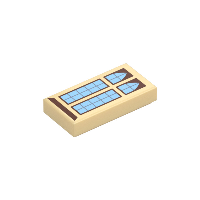 LEGO Tile 1 x 2 with Window Design with Groove (3069 / 109471) | Brick Owl