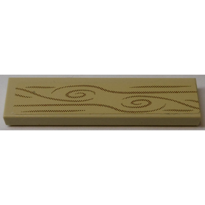 LEGO Tan Tile 1 x 4 with Wood Grain Sticker (2431) | Brick Owl - LEGO ...