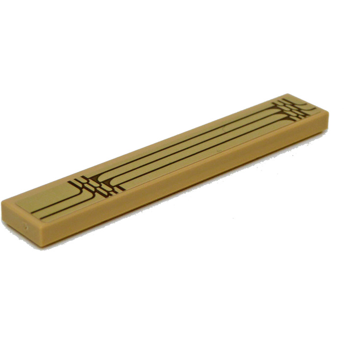 LEGO Tile 1 x 6 with Columns - Right Side Sticker (6636) | Brick Owl ...