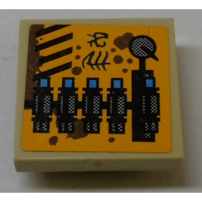 LEGO Tan Tile 2 x 2 Inverted with Grille, Alien Characters, Mechanical ...