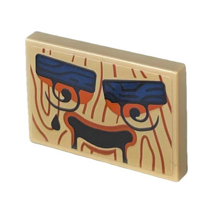 LEGO Tan Tile 2 x 3 with Dorama's Puppet Face Sticker (26603) | Brick ...