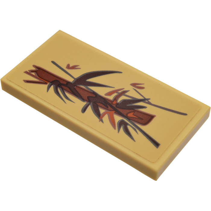 LEGO Tan Tile 2 x 4 with Bamboo Sticker (87079) | Brick Owl - LEGO ...
