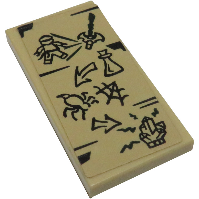 LEGO Tile 2 x 4 with Ninja Formulas Sticker (87079) | Brick Owl - LEGO ...