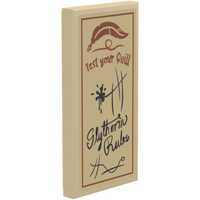 LEGO Tile 2 x 4 with ‘Test your Quill’… Sticker | Brick Owl - LEGO ...