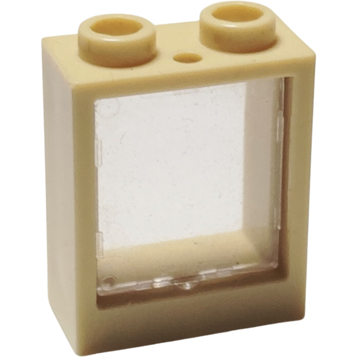 LEGO Tan Window 1 x 2 x 2 without Sill with Transparent Glass | Brick ...