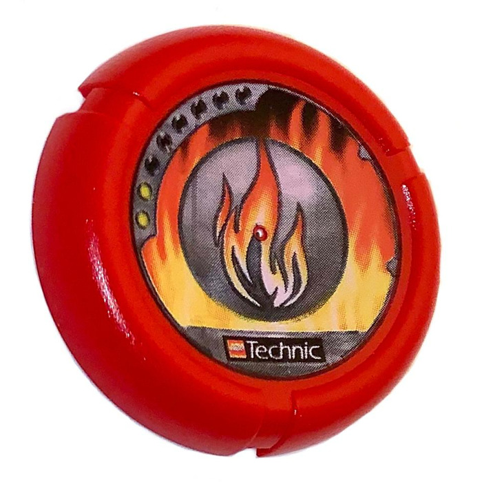 LEGO Technic Bionicle Weapon Throwing Disc with Fire, 2 Pips, Flame ...