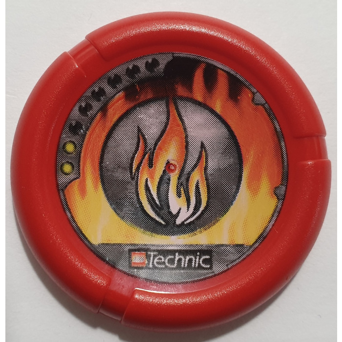 LEGO Technic Bionicle Weapon Throwing Disc with Fire, 2 Pips, Flame ...