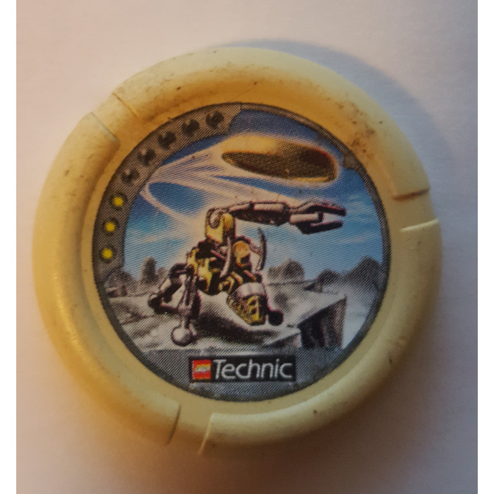 LEGO Technic Bionicle Weapon Throwing Disc with Granite / Rock, 3 pips ...