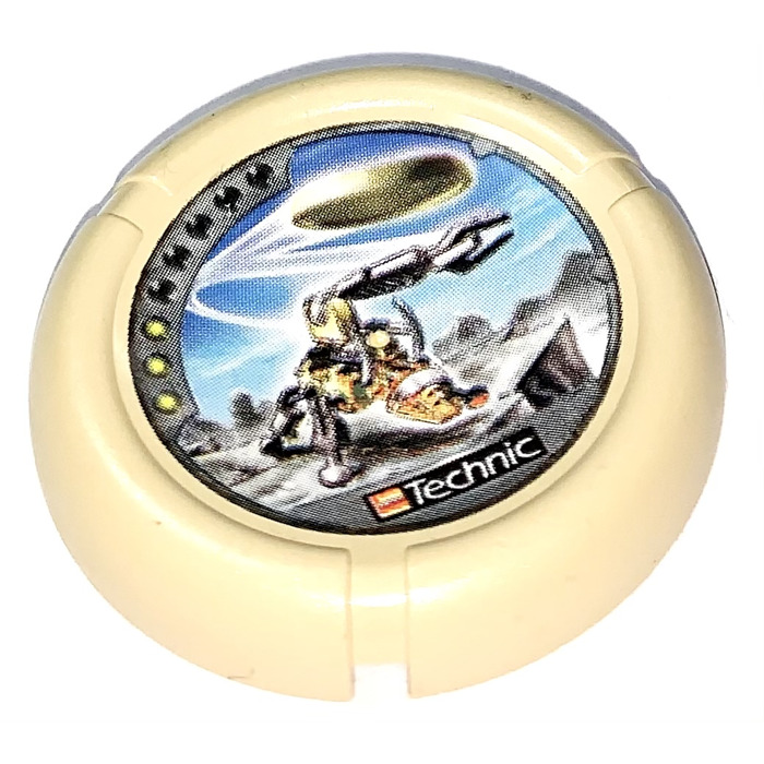 LEGO Technic Bionicle Weapon Throwing Disc with Granite / Rock, 3 pips ...