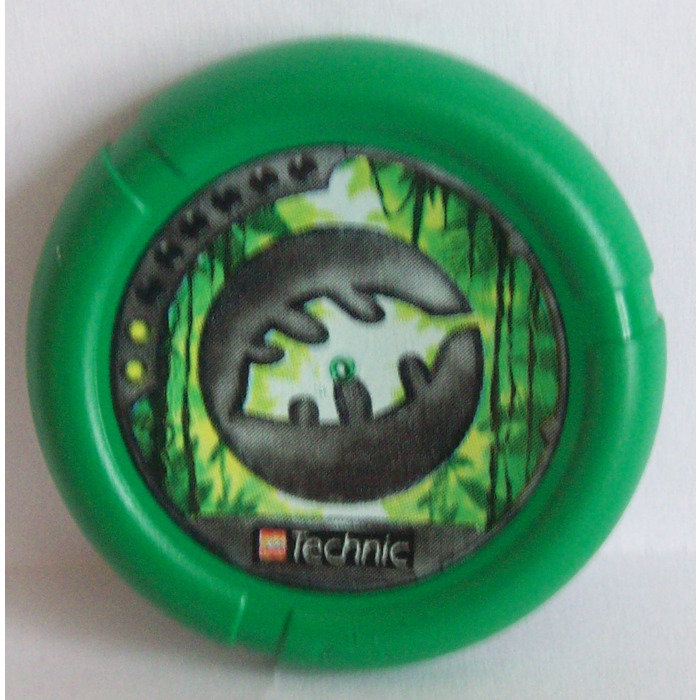 LEGO Technic Bionicle Weapon Throwing Disc with Jungle, 2 Pips, Leaf ...