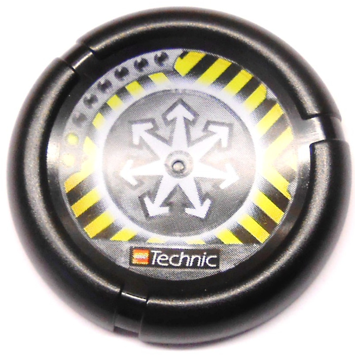 LEGO Technic Bionicle Weapon Throwing Disc with White Arrows and Yellow ...